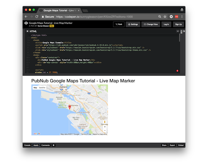Real Time Geolocation Api Using Javascript Pubnub